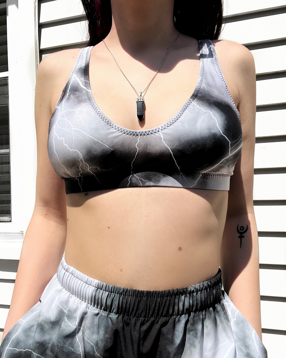 White Lethal Lightning Bikini Top – Rebel Youth